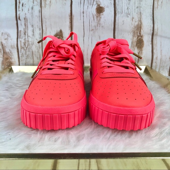 Puma | Shoes | Puma Cali 8s Neon Pink Sneakers | Poshmark